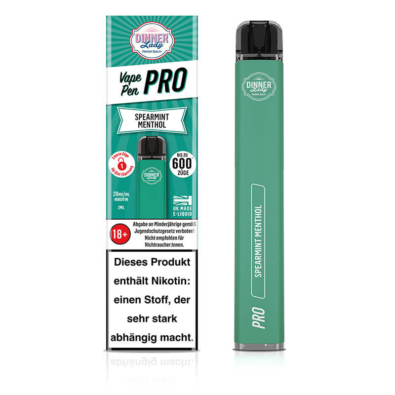 Dinner Lady Vape Pen Pro Einweg E-Zigarette Spearmint Menthol | Steam-Store